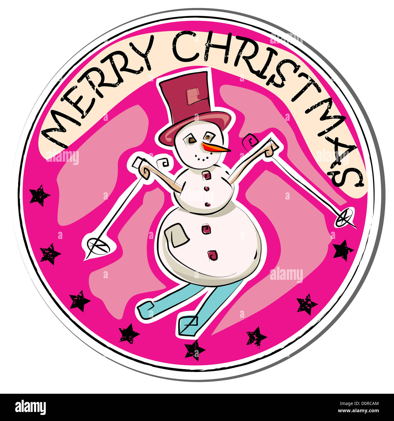 Snowman Sticker High Resolution Stock Photography and Images - Alamy