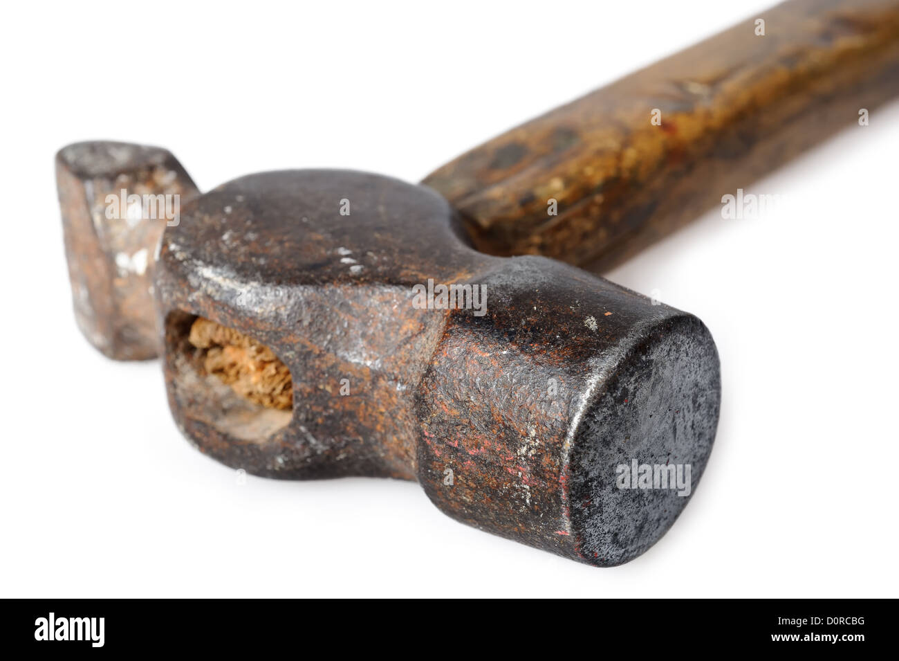 Vintage hammer isolated on white Stock Photo - Alamy