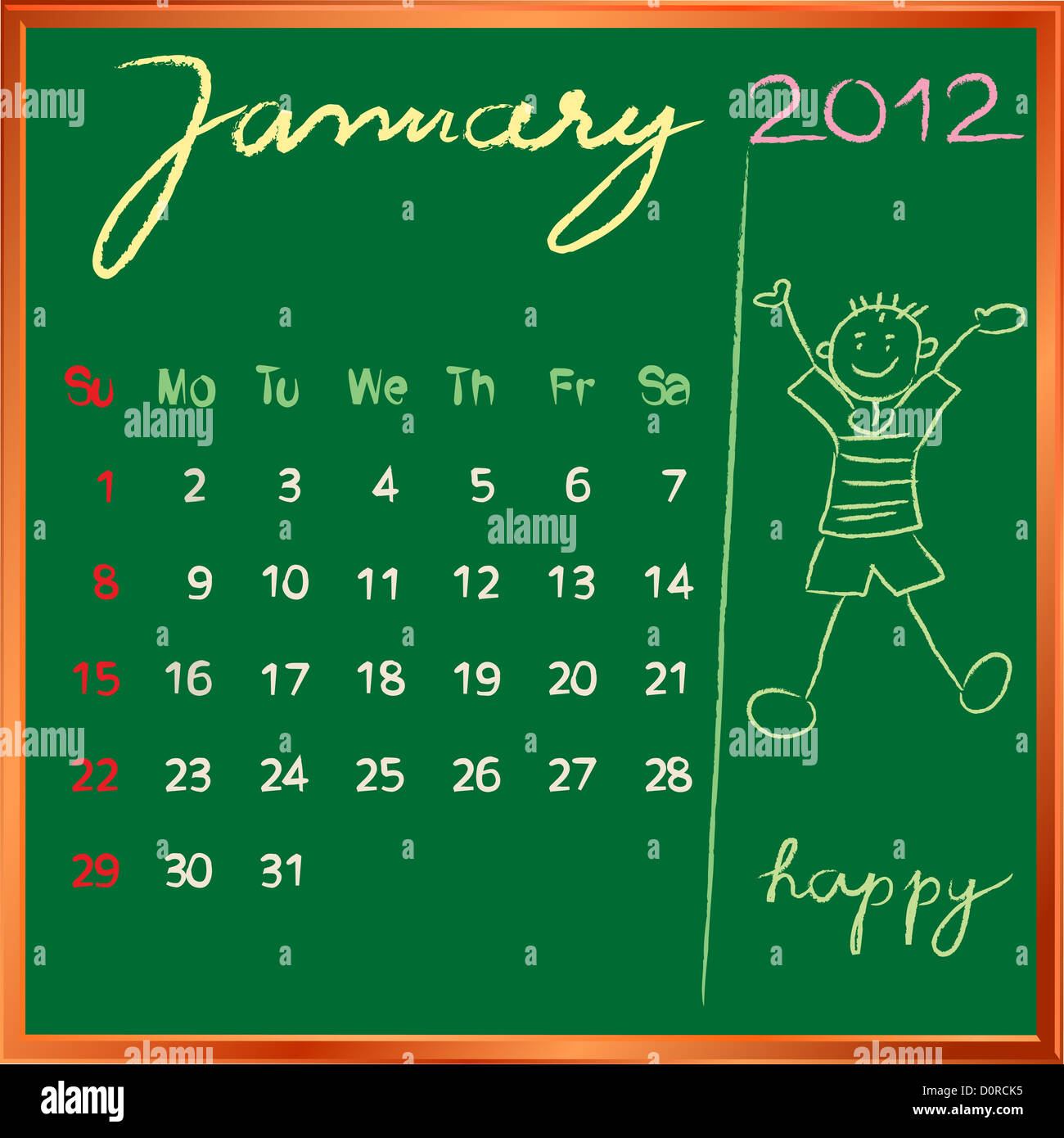 2012 calendar hi-res stock photography and images - Alamy