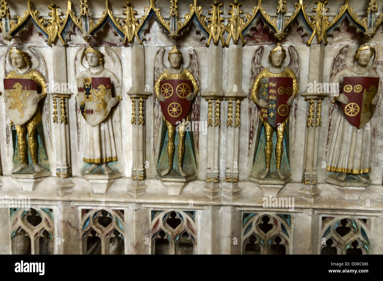 Tomb Decorations Ewelme Oxfordshire UK Stock Photo - Alamy