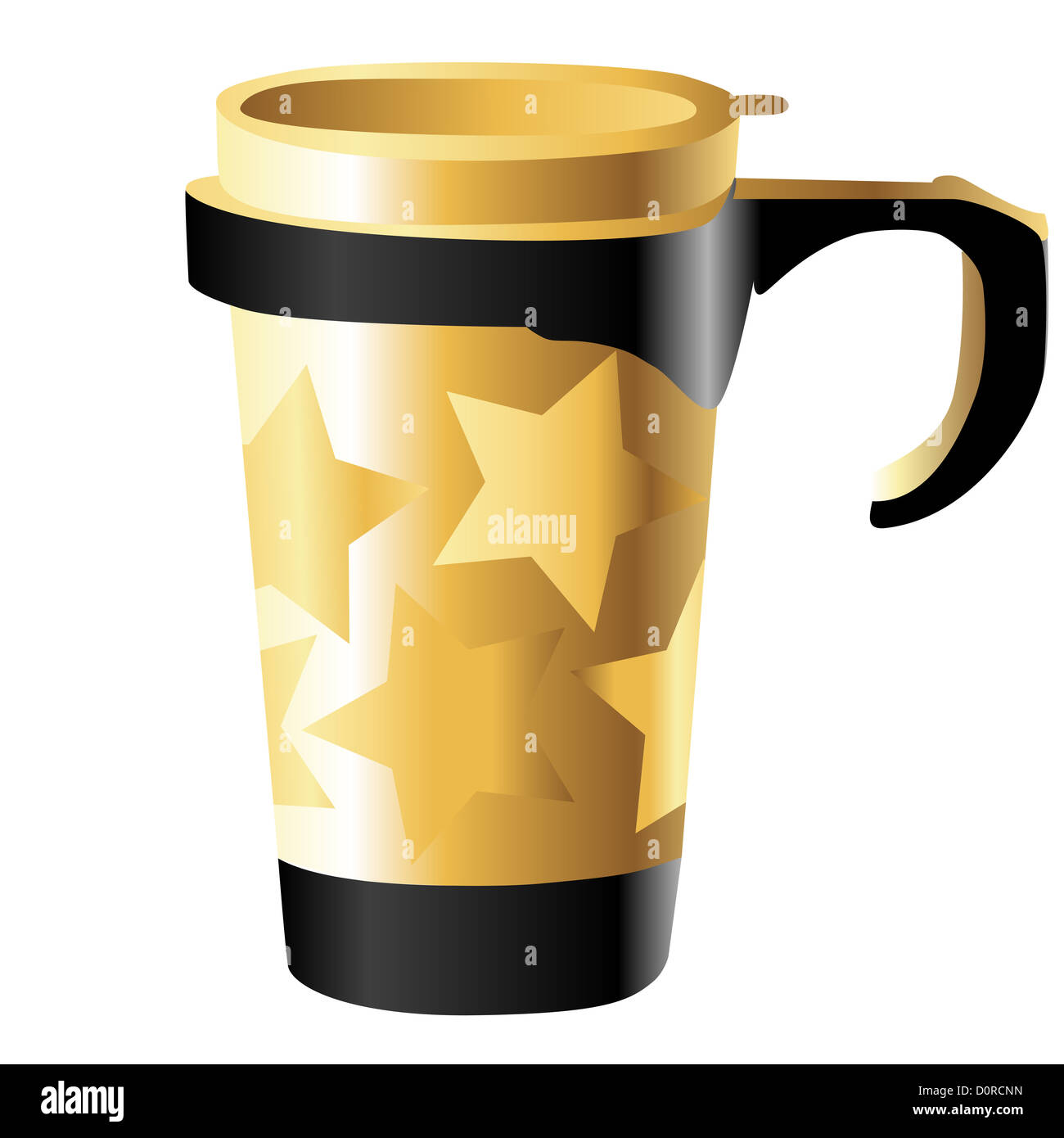 golden metal cup with stars Stock Photo - Alamy