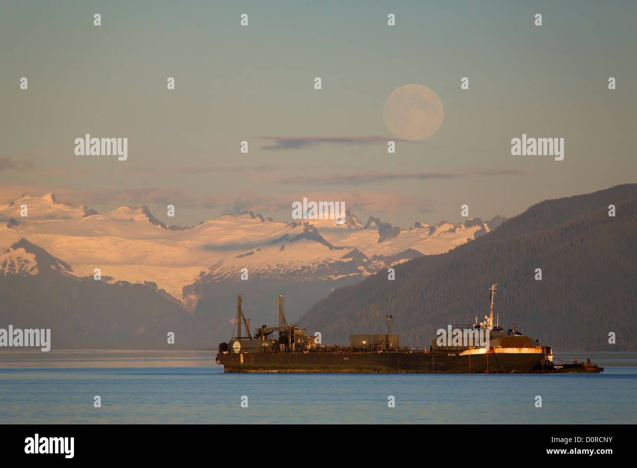 Petro Marine Services barge, Tongass National Forest, Alaska Stock ...