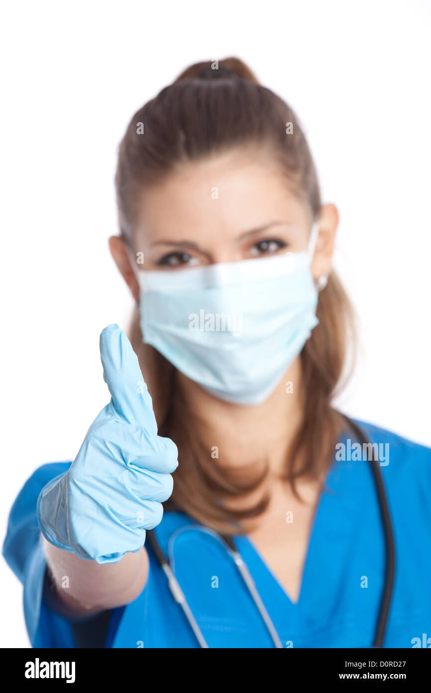 Health care worker shows hi-res stock photography and images - Alamy