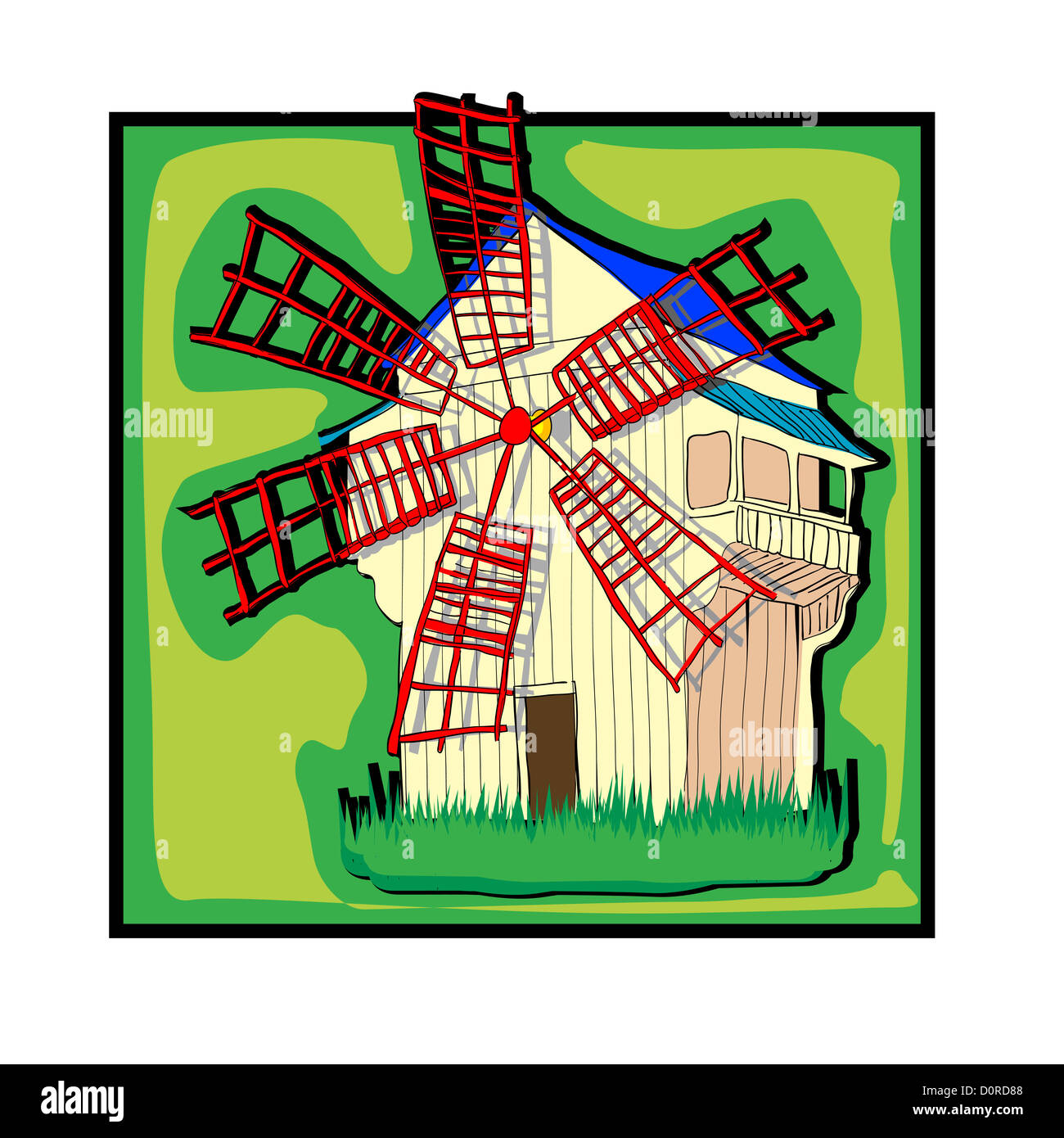 Windmill art Cut Out Stock Images & Pictures - Alamy
