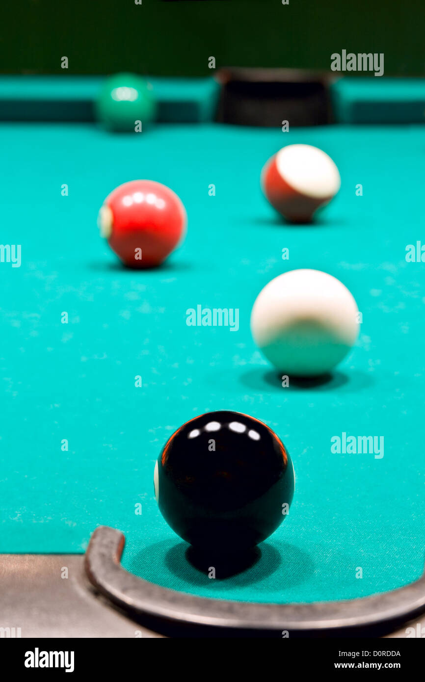 Table for game in billiards Stock Photo - Alamy