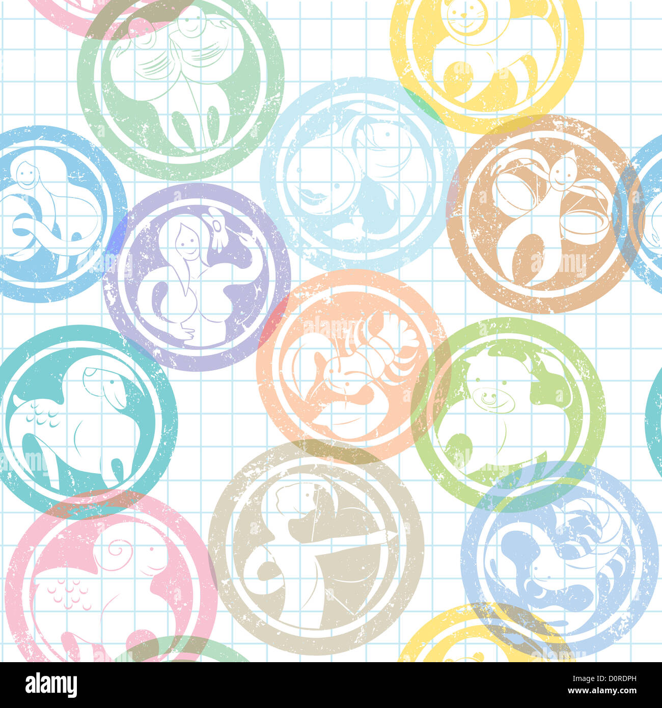 Zodiac sign pattern hi-res stock photography and images - Alamy