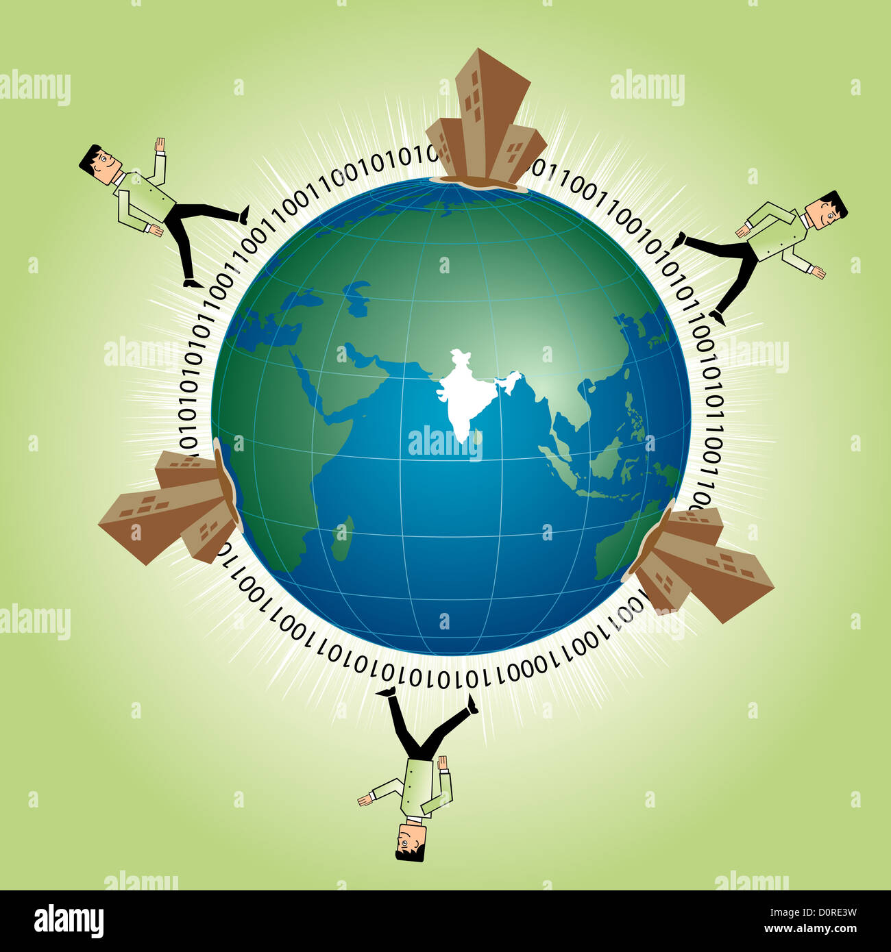 Illustrative representation of globalization Stock Photo - Alamy