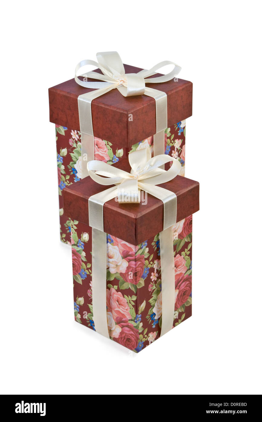 High boxes for gifts Stock Photo - Alamy