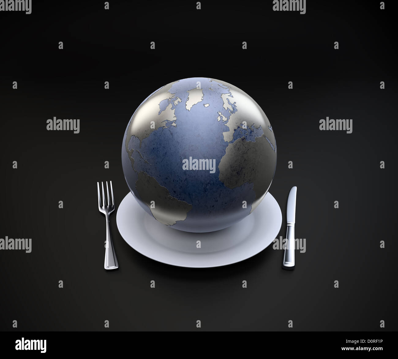 World on a plate Stock Photo - Alamy
