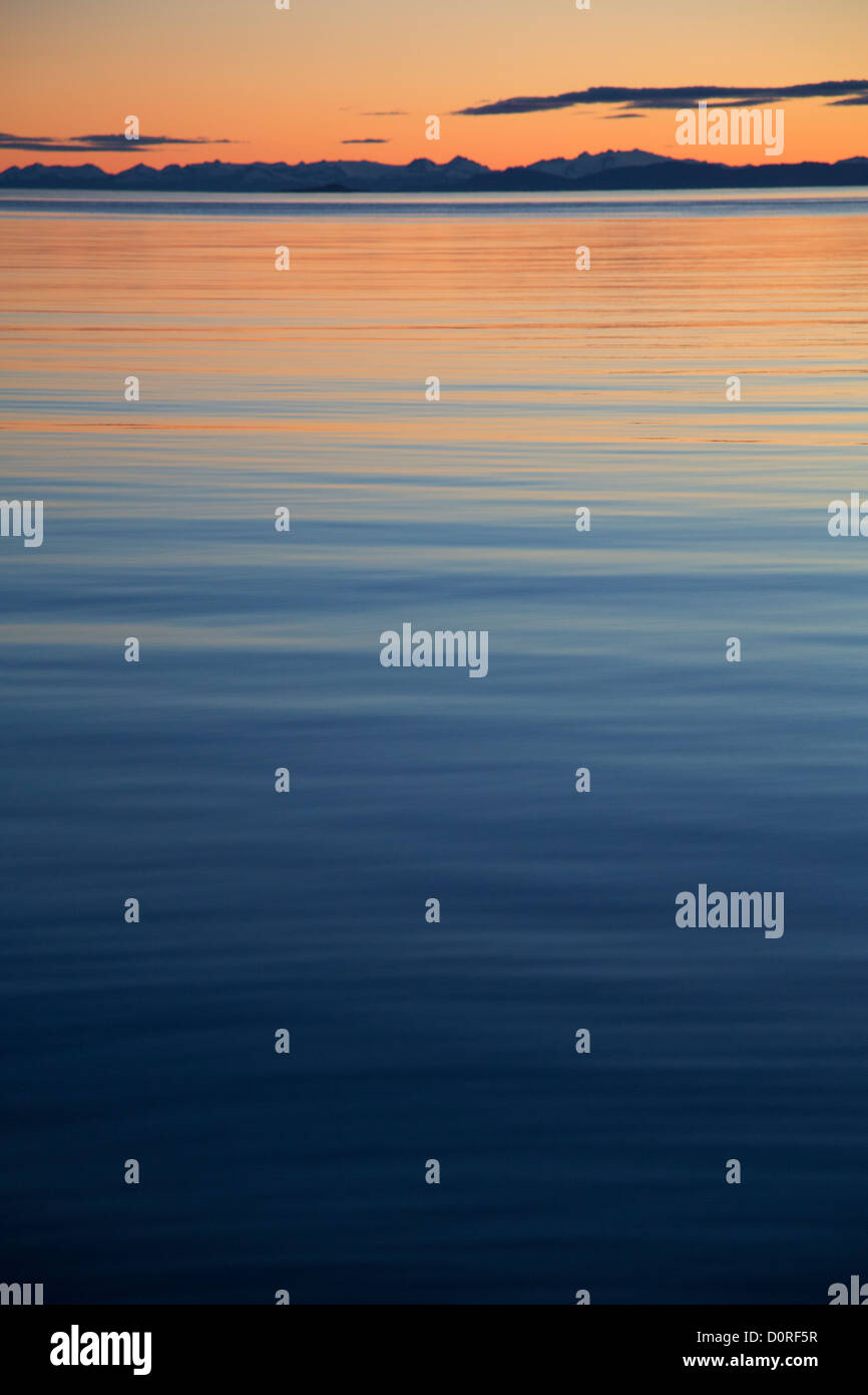 Sunset in Frederick Sound, Tongass National Forest, Alaska Stock Photo ...