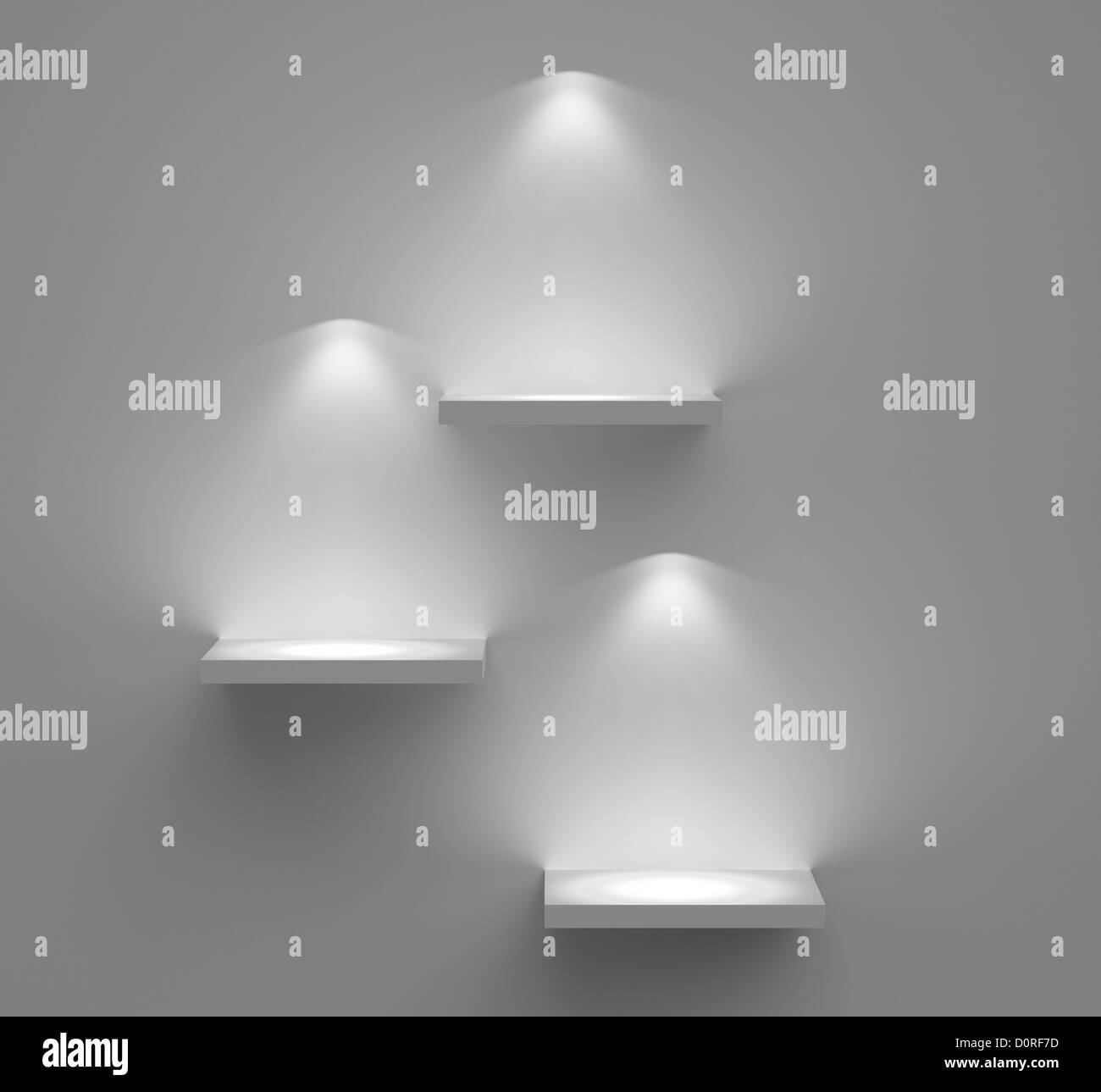 Three empty shelves Stock Photo - Alamy