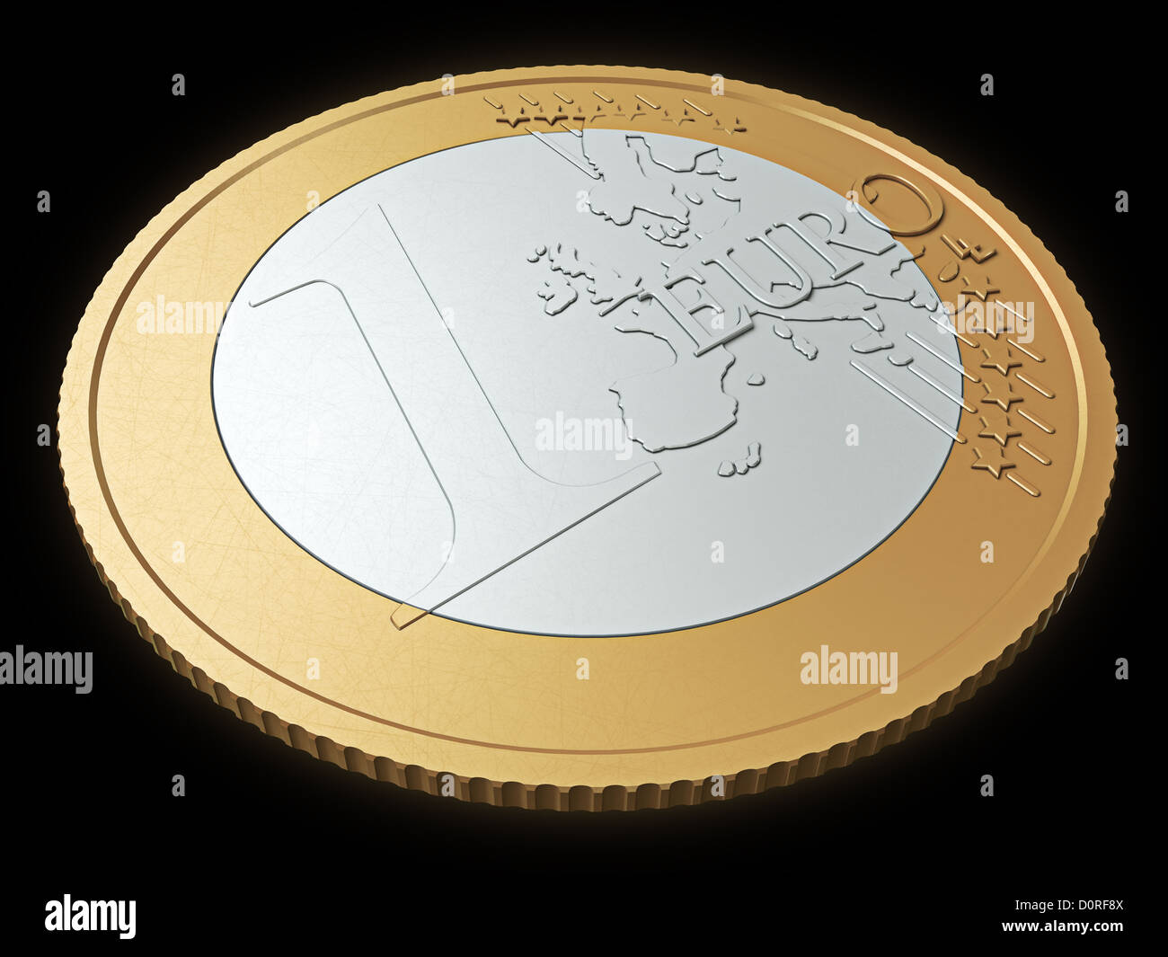 One euro coin close-up Stock Photo - Alamy