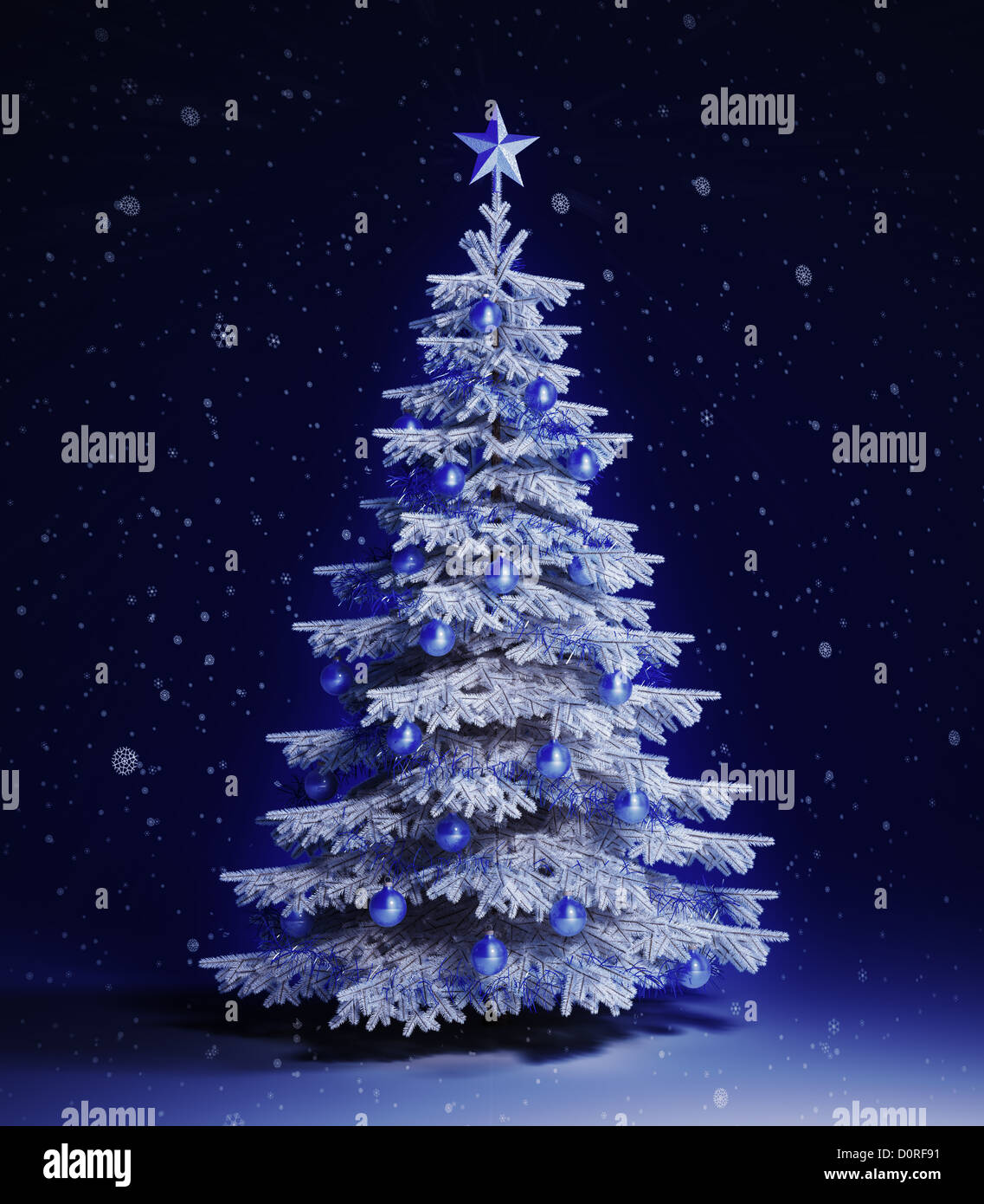White christmas tree Stock Photo - Alamy