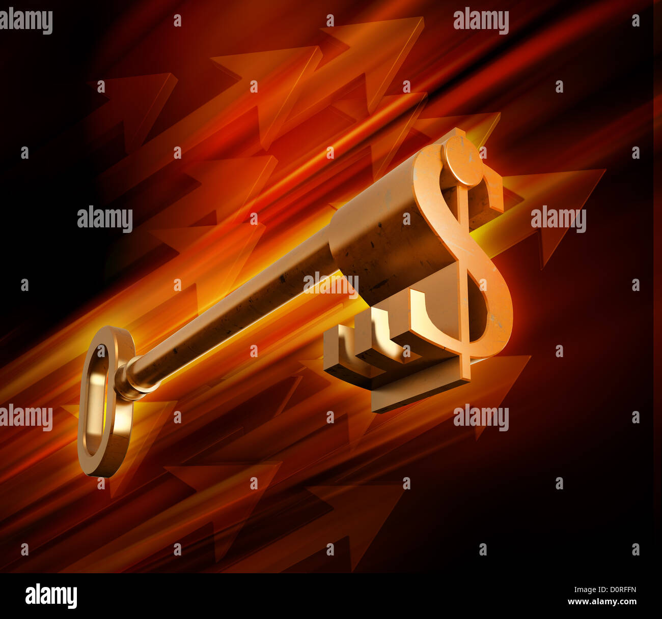 Dollar sign shaped key Stock Photo - Alamy