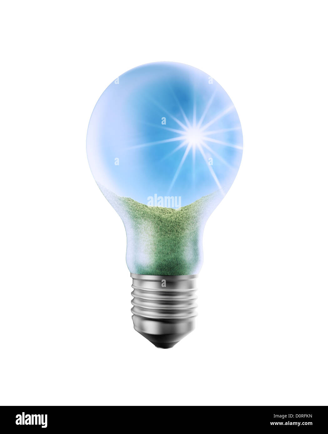 Landscape inside a light bulb Stock Photo - Alamy