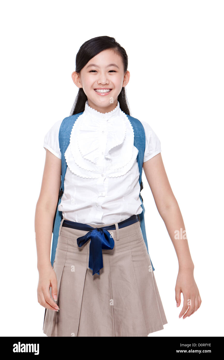 Chinese schoolgirl uniform girl hi-res stock photography and images - Alamy