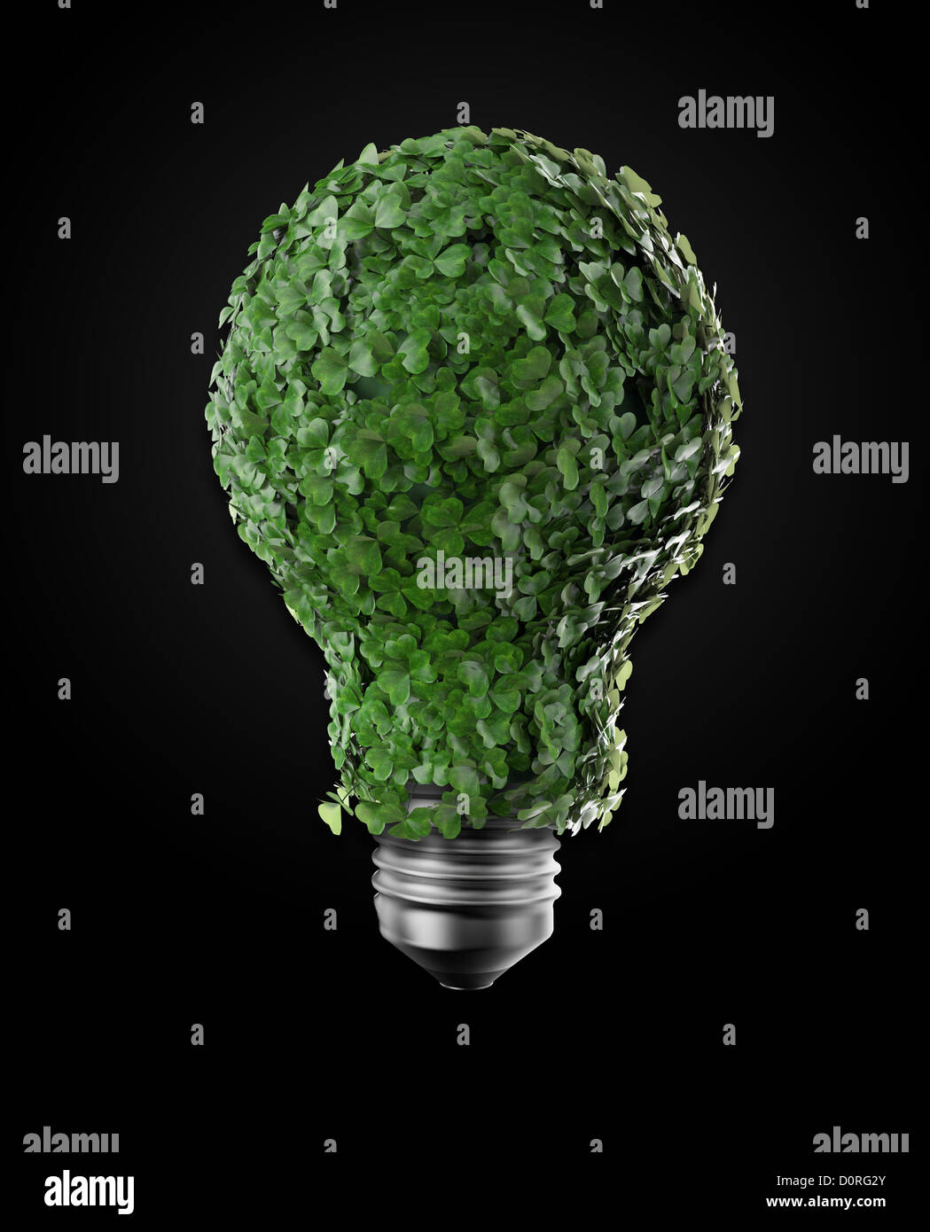 Leaf covered light bulb Stock Photo - Alamy