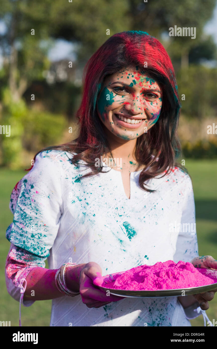 Gulal on plate hi-res stock photography and images - Alamy