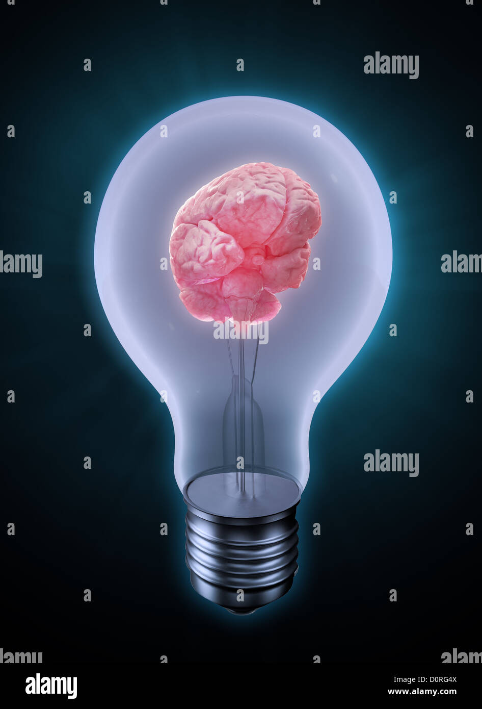 Lightbulb brain hi-res stock photography and images - Alamy