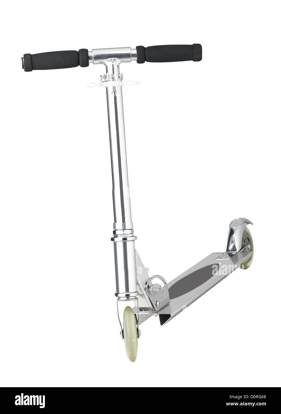 Silver scooter for children activity isolates Stock Photo - Alamy