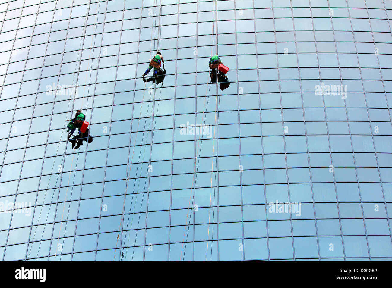 window cleaners at work Stock Photo - Alamy