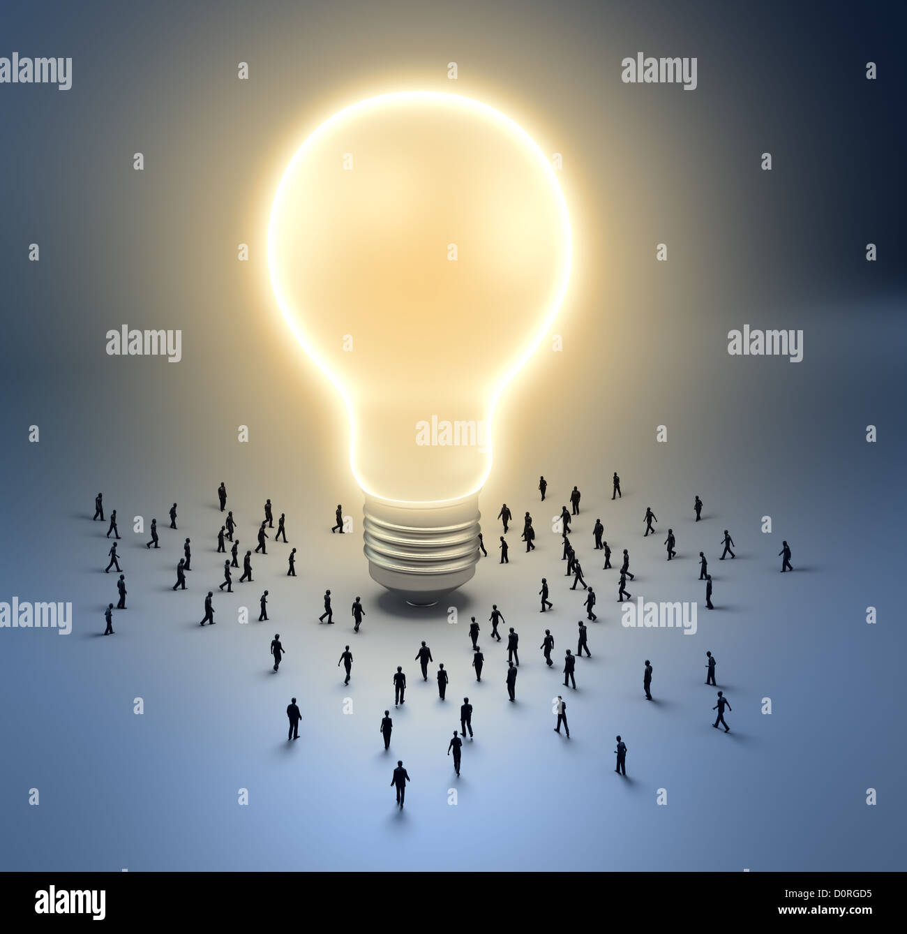 Concept leadership idea bulb light people creative crowd freedom hi-res stock photography and ...