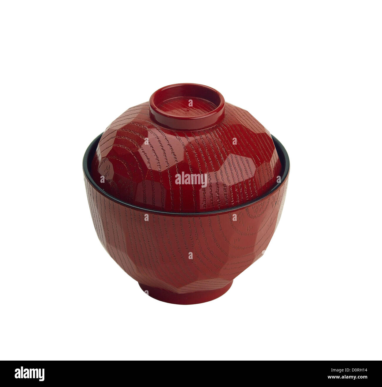 Asian bowl soup with cover on white background Stock Photo - Alamy