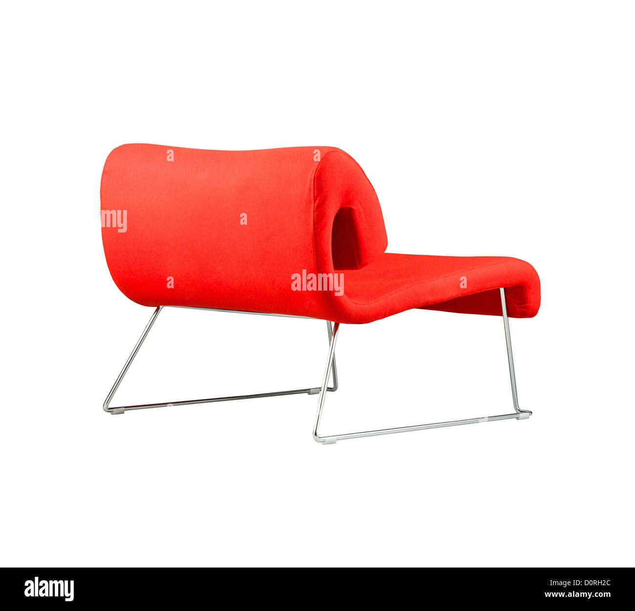 Beautiful modern design of red chair isolates Stock Photo - Alamy
