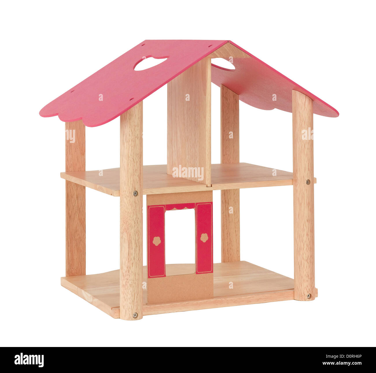 Wooden doll house with empty spaces kids can enjoy to decorates ...
