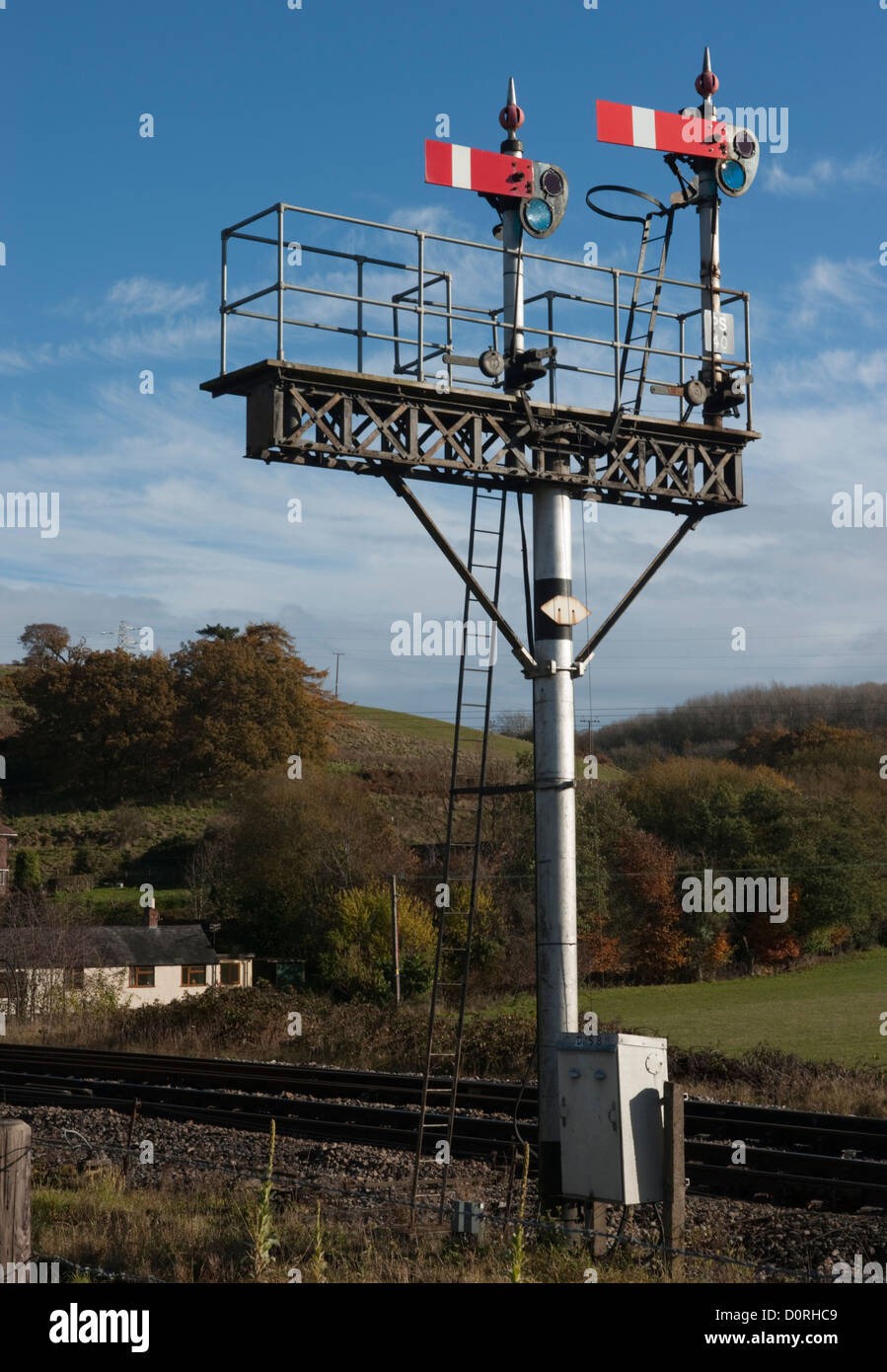 Railway line at Pontrilas in Herefordshire Stock Photo - Alamy