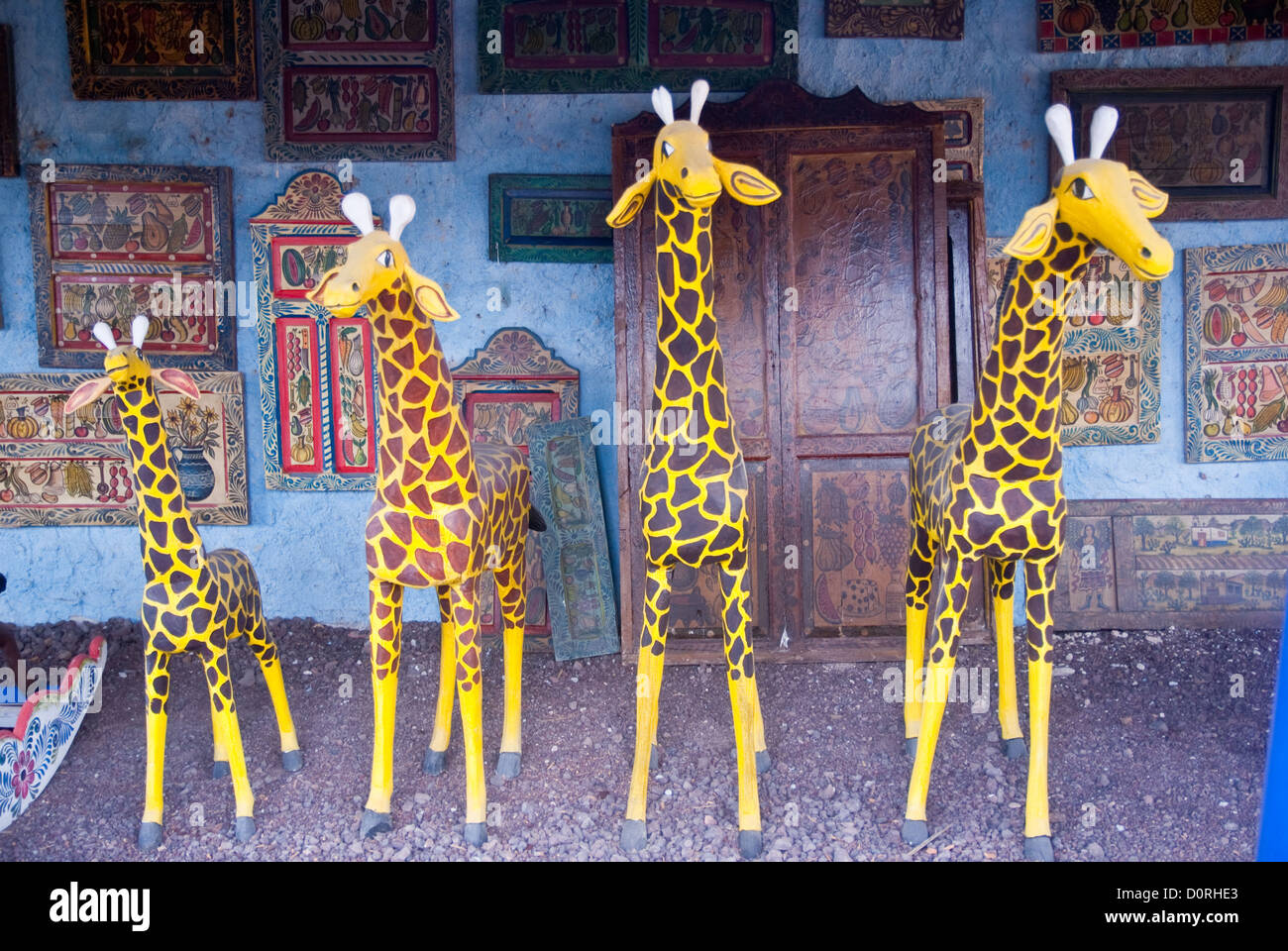 Vivid Yellow Giraffes Stock Photo - Alamy