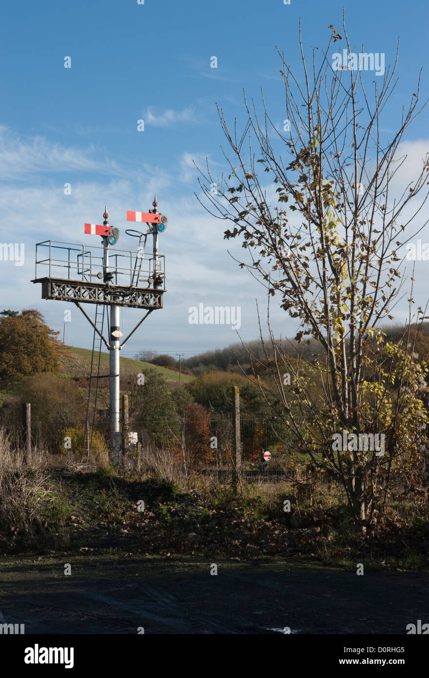 Railway line at Pontrilas in Herefordshire Stock Photo - Alamy