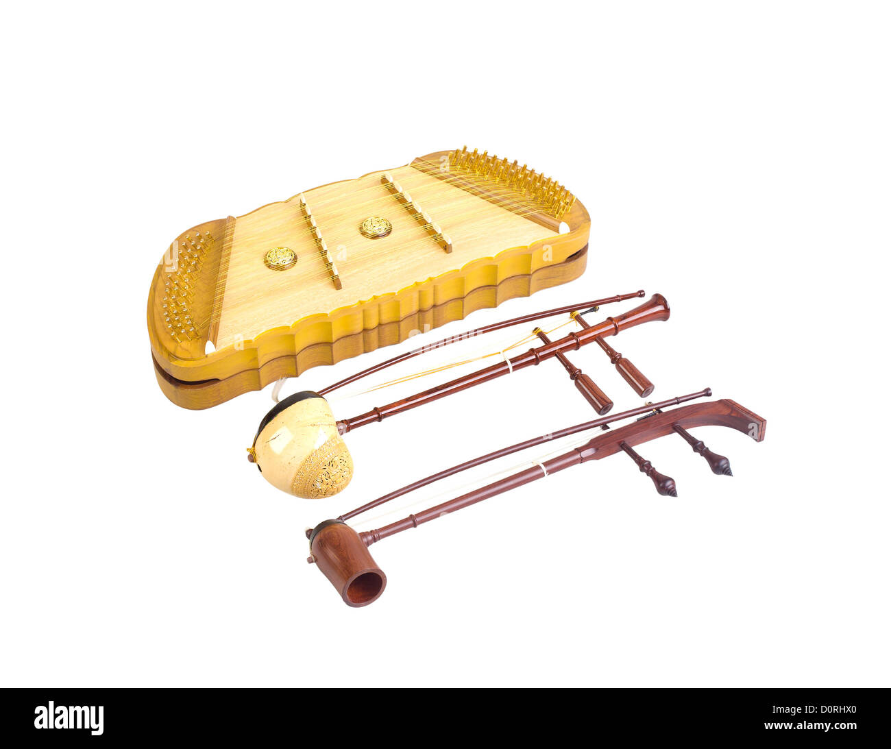 Thai asian music instrument isolated on white Stock Photo - Alamy