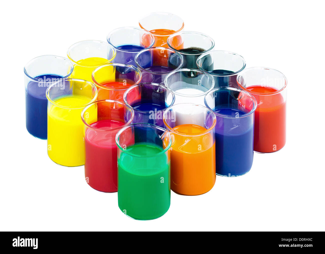 colors in the glass tubes in laboratory for experimental nontoxic test ...