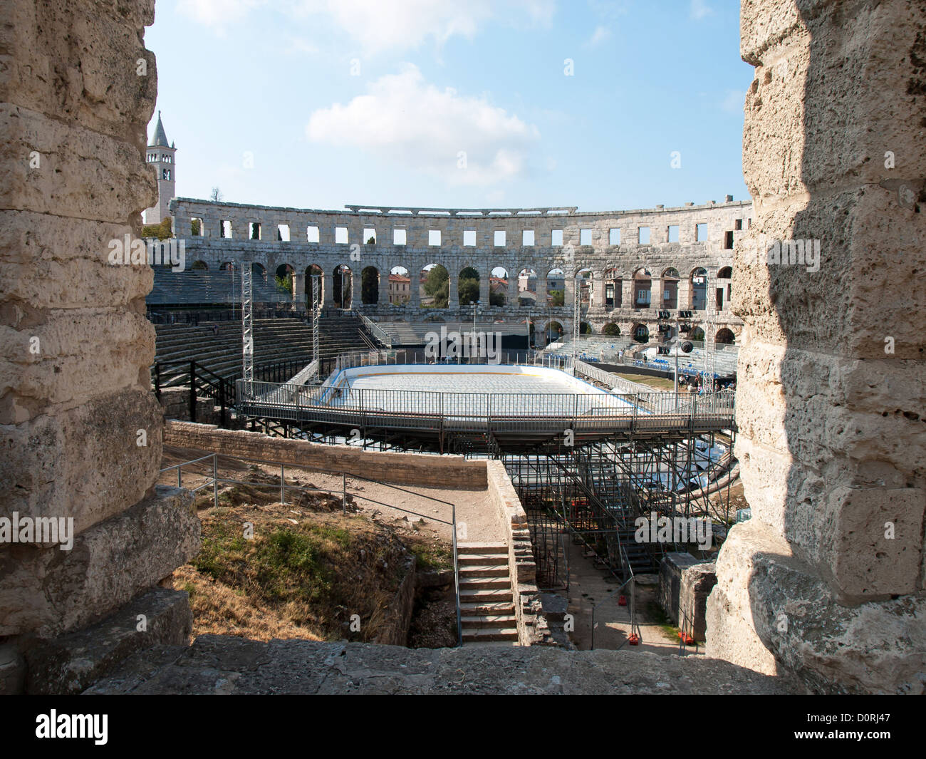 ice hockey in colosseum in Pula Stock Photo - Alamy