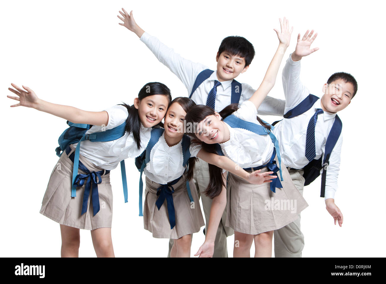 Excited primary school friends enjoying themselves Stock Photo - Alamy