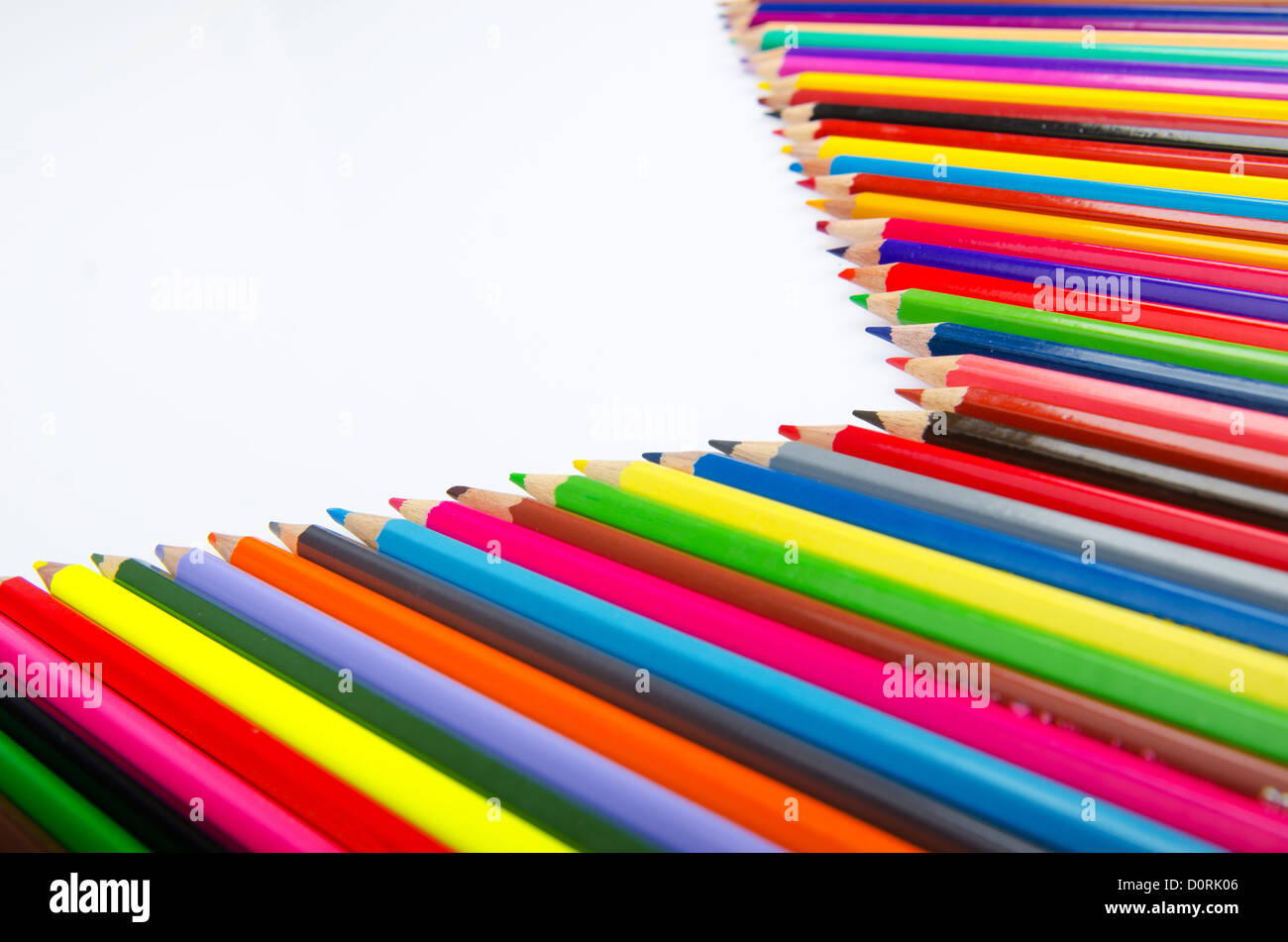 Colour pencils in creativity concept Stock Photo - Alamy