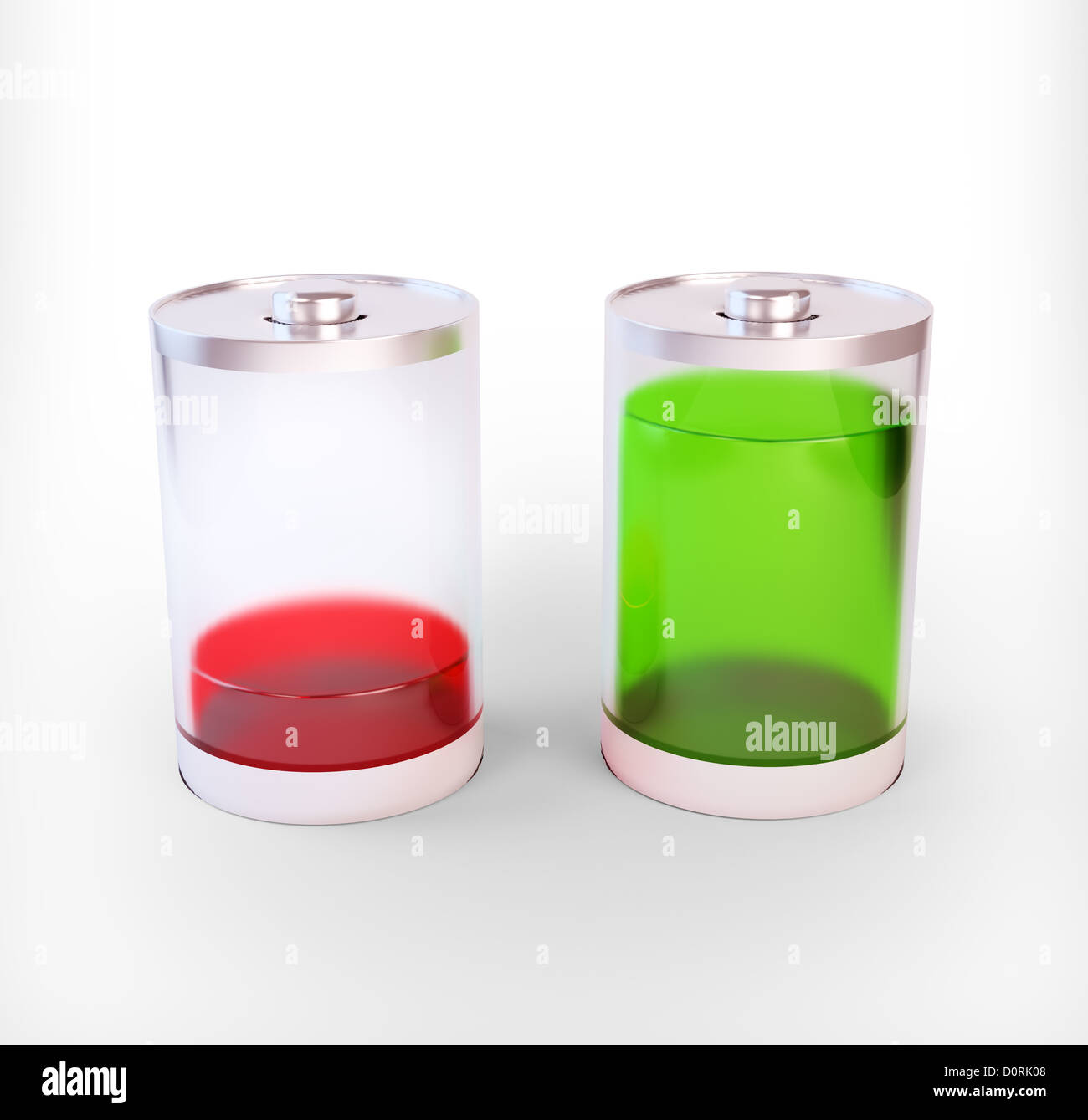 Full and empty battery Stock Photo - Alamy