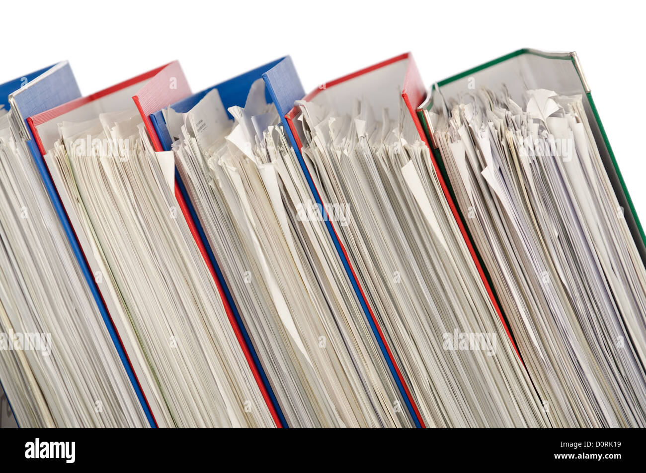 Pile of folders full of papers Stock Photo - Alamy