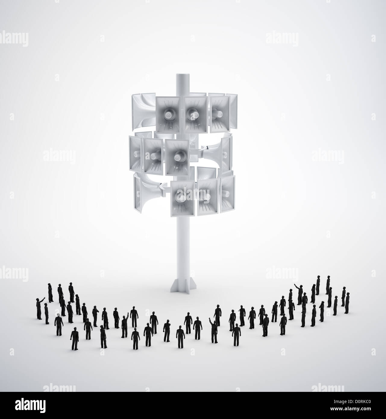 Megaphone crowd conceptual hi-res stock photography and images - Alamy