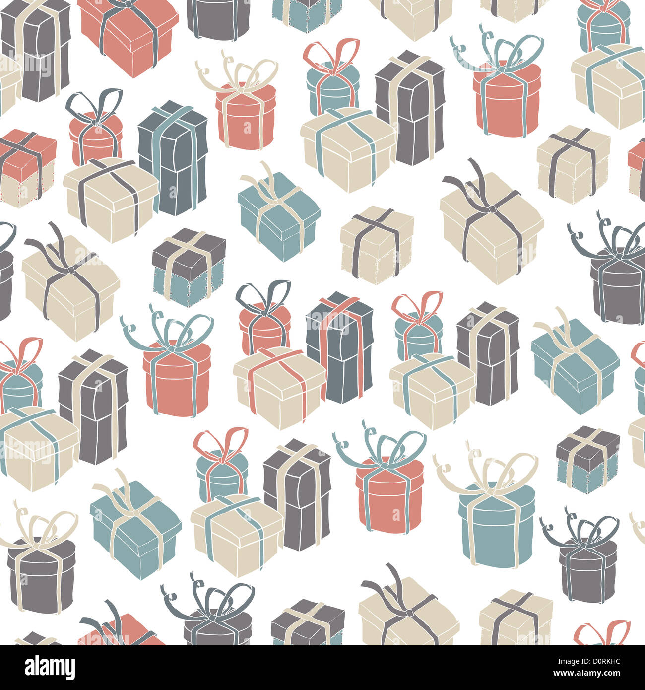 Gift boxes seamless pattern Stock Photo - Alamy