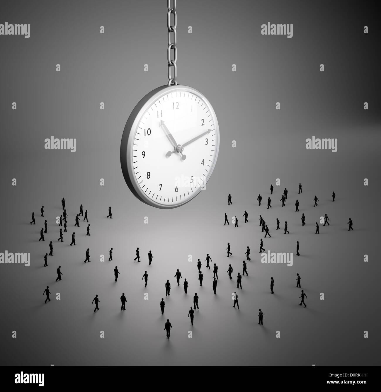 3d small people clock hi-res stock photography and images - Alamy