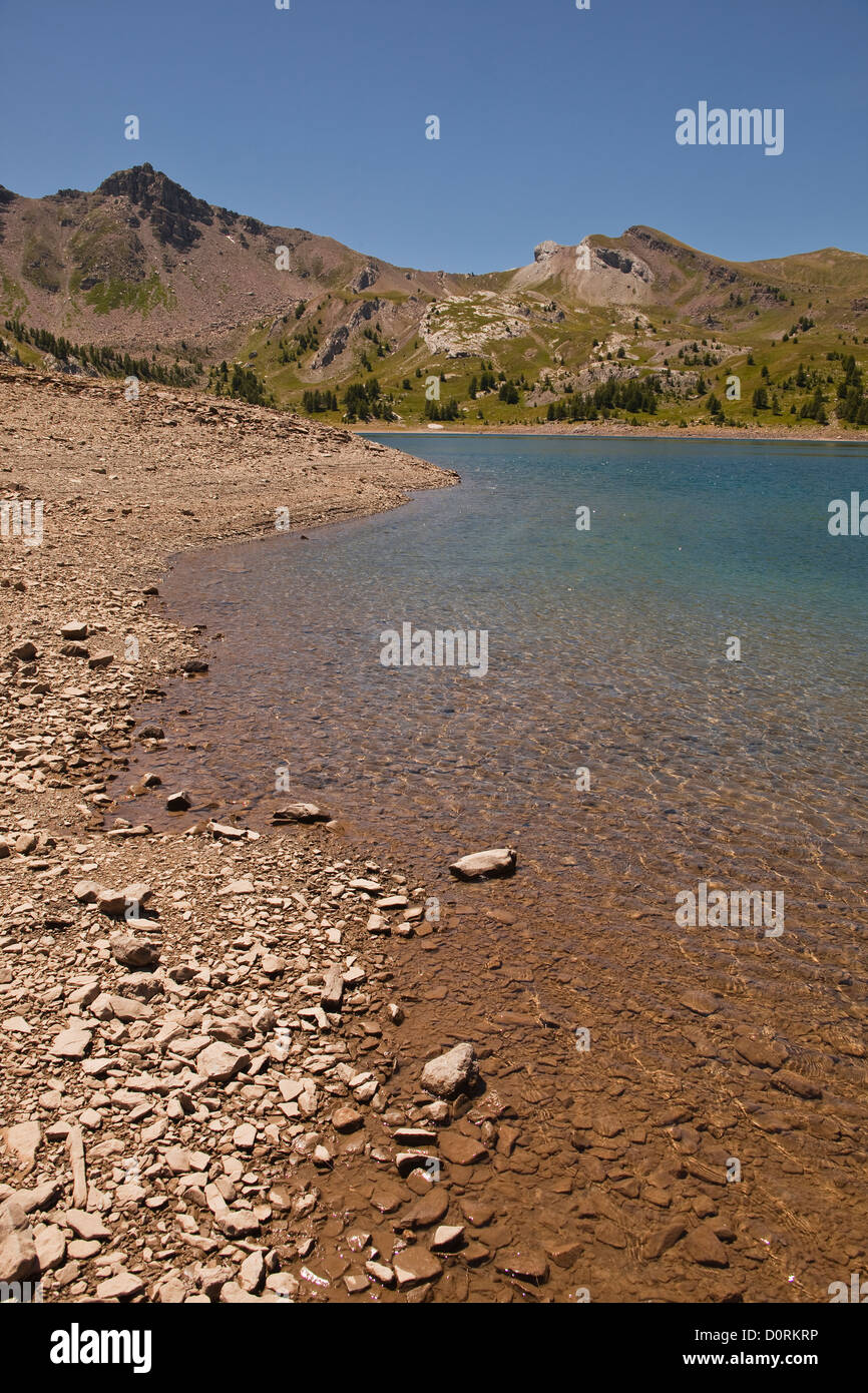 The scenery of the lac d'Allos in the French alps Stock Photo - Alamy