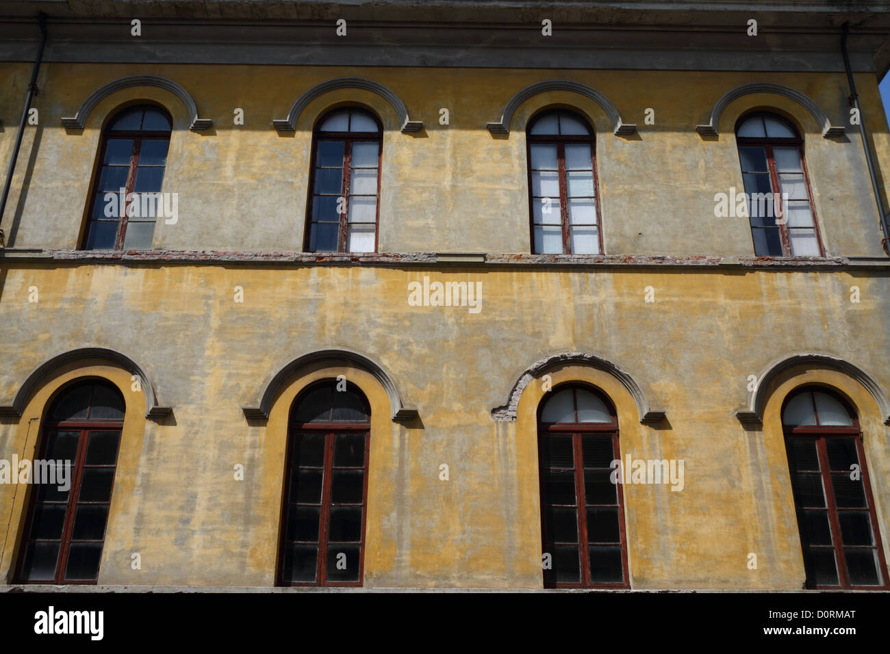 Typical exterior Facade of a Building in Lucca, Tuscany, Italy Stock ...