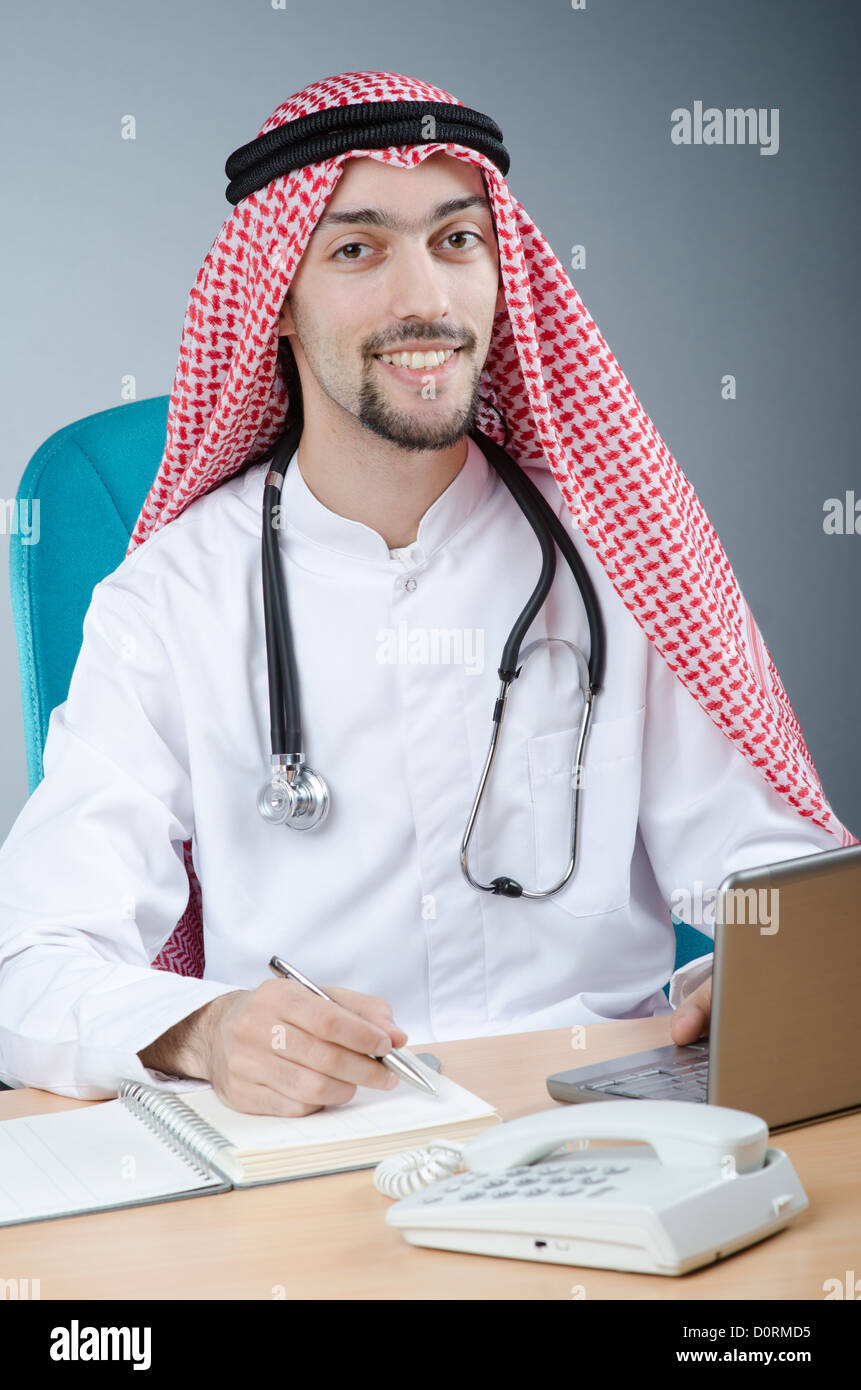 Arab doctor working in hospital Stock Photo - Alamy