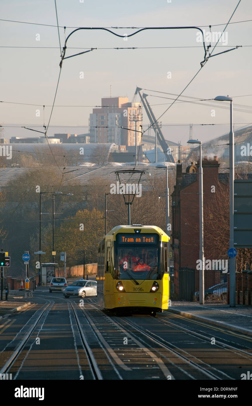 Yellow metrolink trams hi-res stock photography and images - Alamy