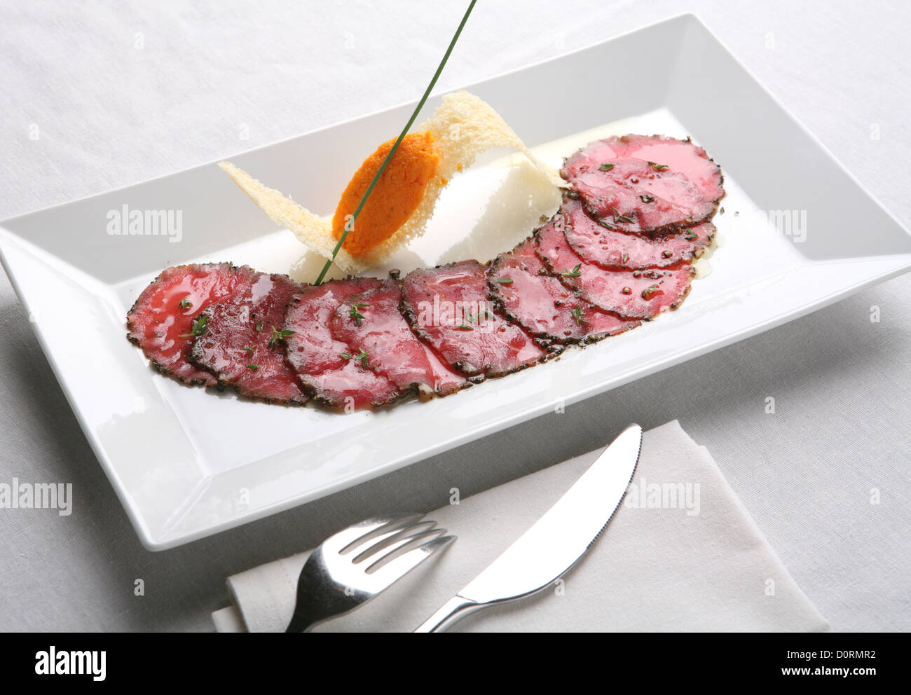 Butcher shop Snack with Cheese and Carrot Stock Photo - Alamy