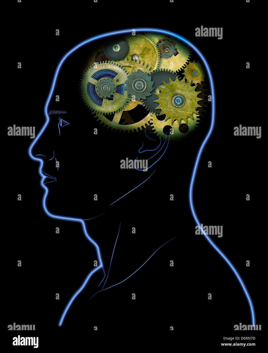 Gears In The Head - Brain - Intelligence - Thinking Stock Photo - Alamy