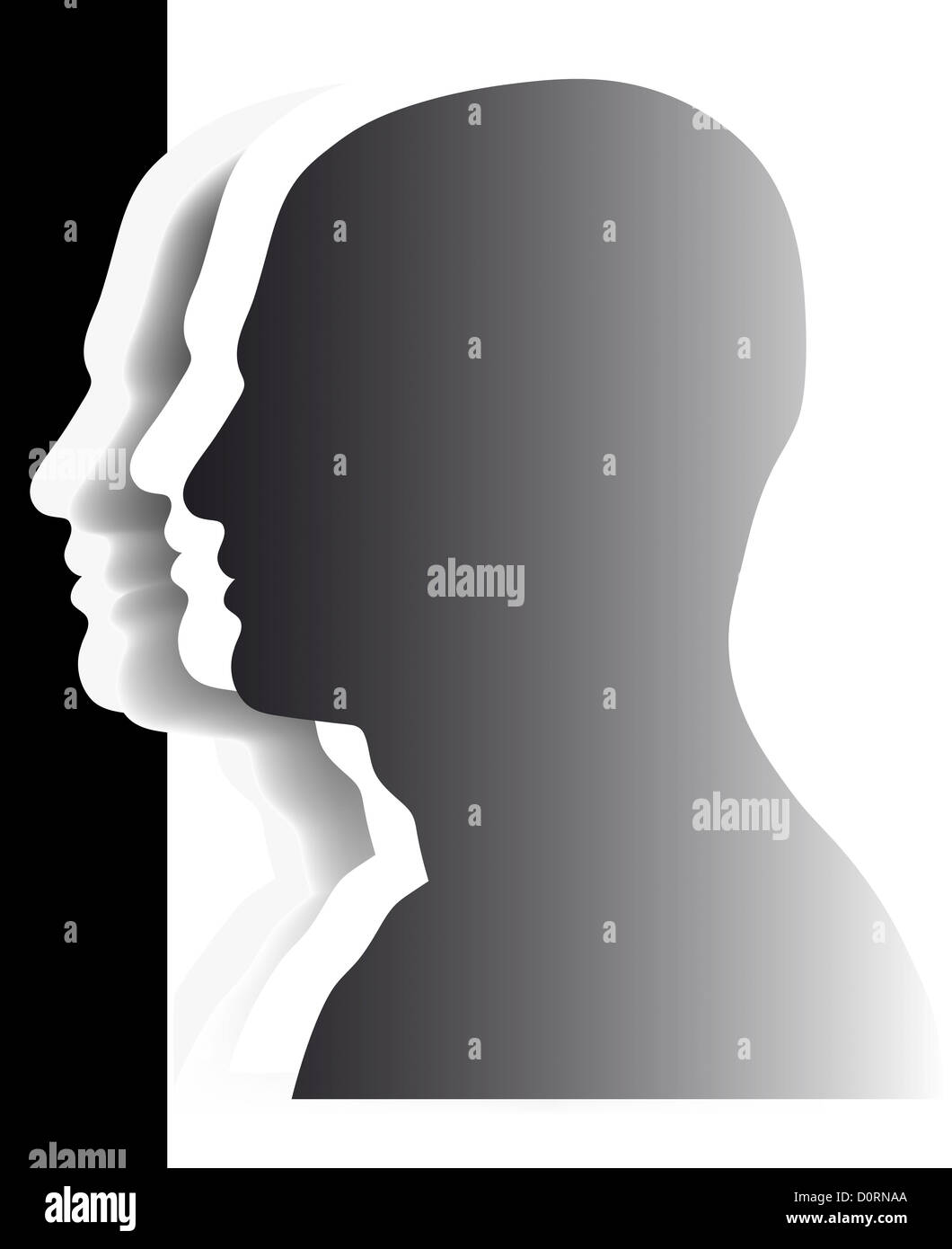 heads - abstract image - various heads - anonymous crowd Stock Photo ...