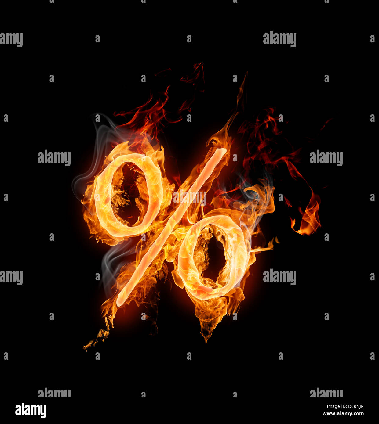bright flamy symbol on the black background Stock Photo - Alamy